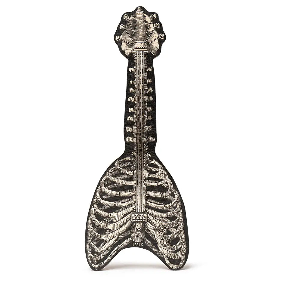 EMEK Bone Guitar Large - A Unique & Fun Art Print on Sustainable Birch ...