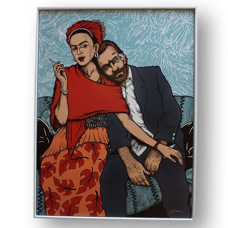 Captivating Jermaine Rogers Frida & Vincent Print: – Prints On Wood