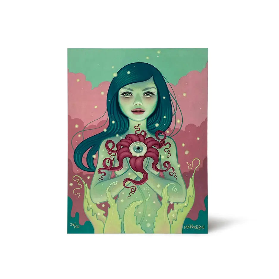Tara McPherson Bloom #26 Signed Birch Wood Art – Prints On Wood